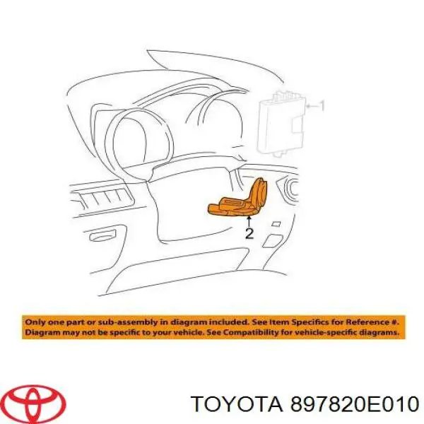897820E010 Toyota сравнить цены на Автопро