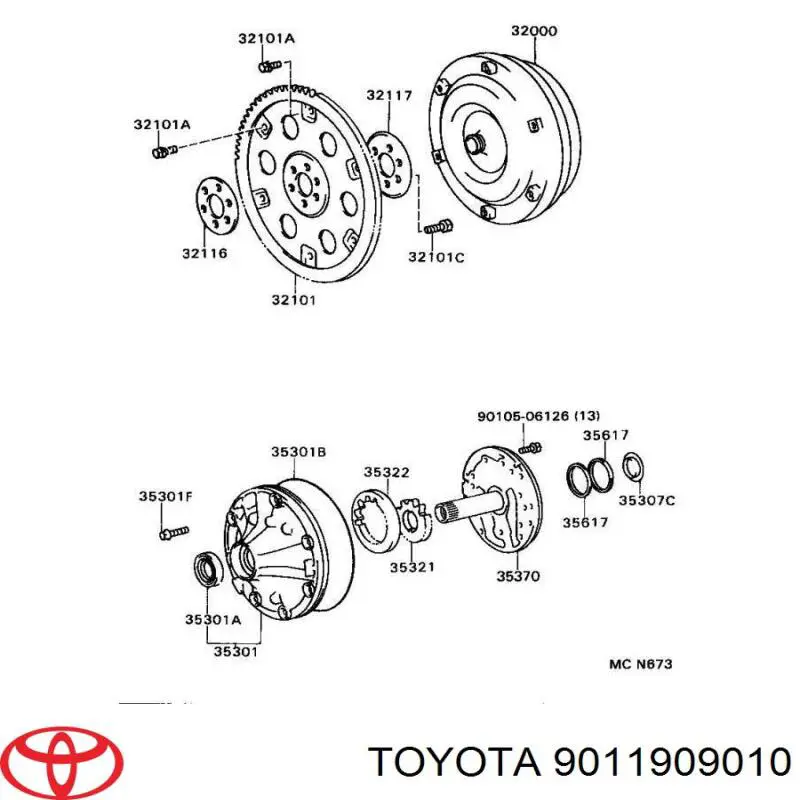 9011909010 Toyota сравнить цены на Автопро
