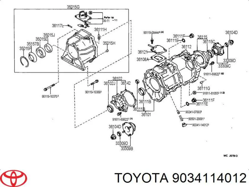 9034114012 Toyota пробка сливная