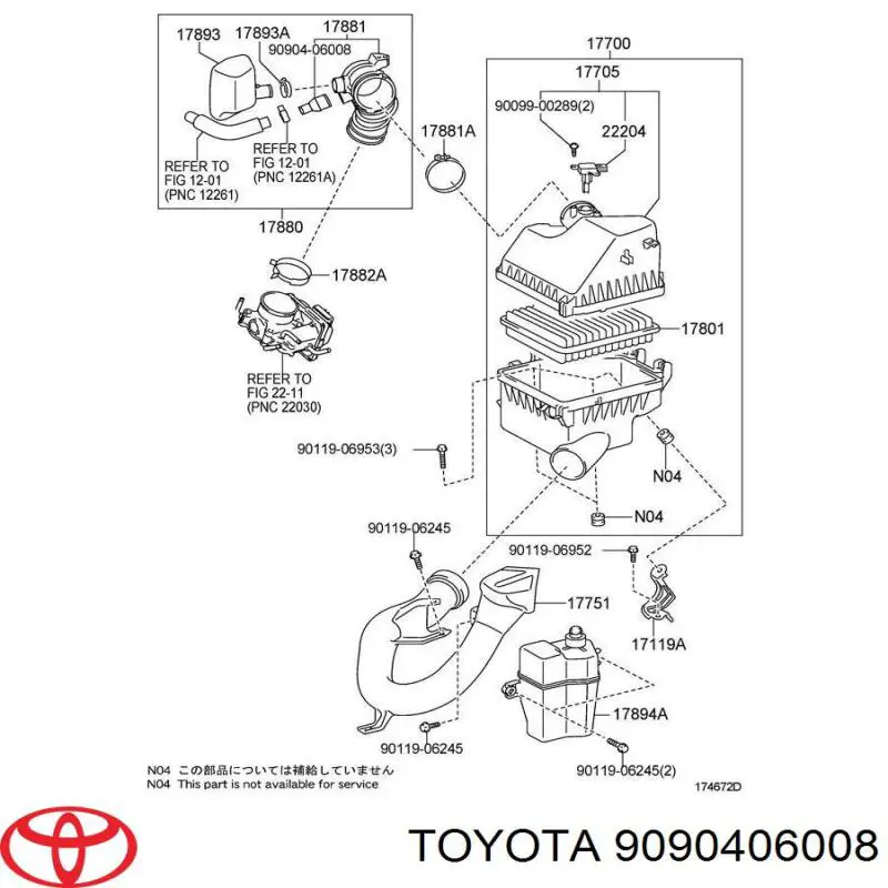 9090406008 Toyota сравнить цены на Автопро