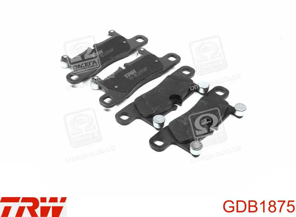 GDB1875 TRW колодки тормозные задние дисковые