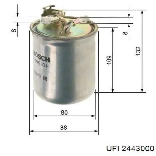 2443000 UFI фильтр топливный