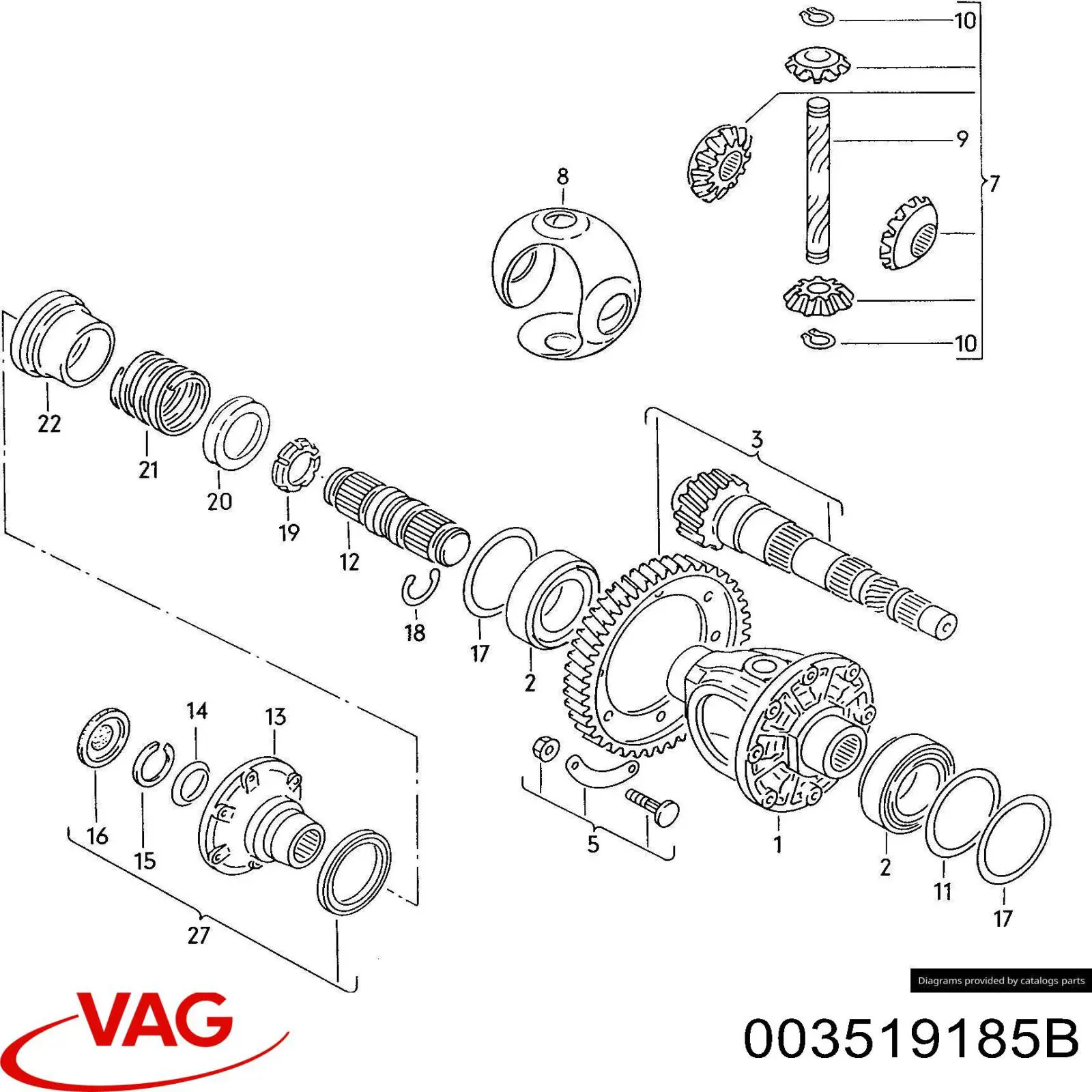 003519185B VAG Подшипник ступицы передней