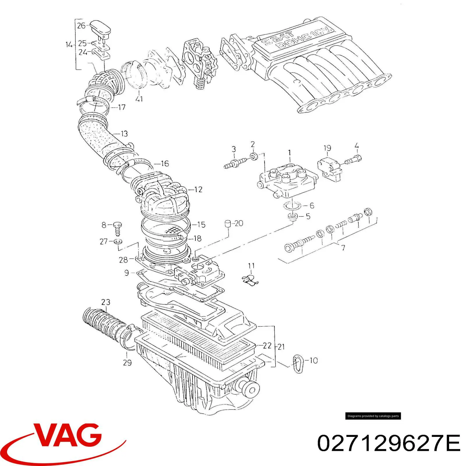 027129627E VAG сравнить цены на Автопро
