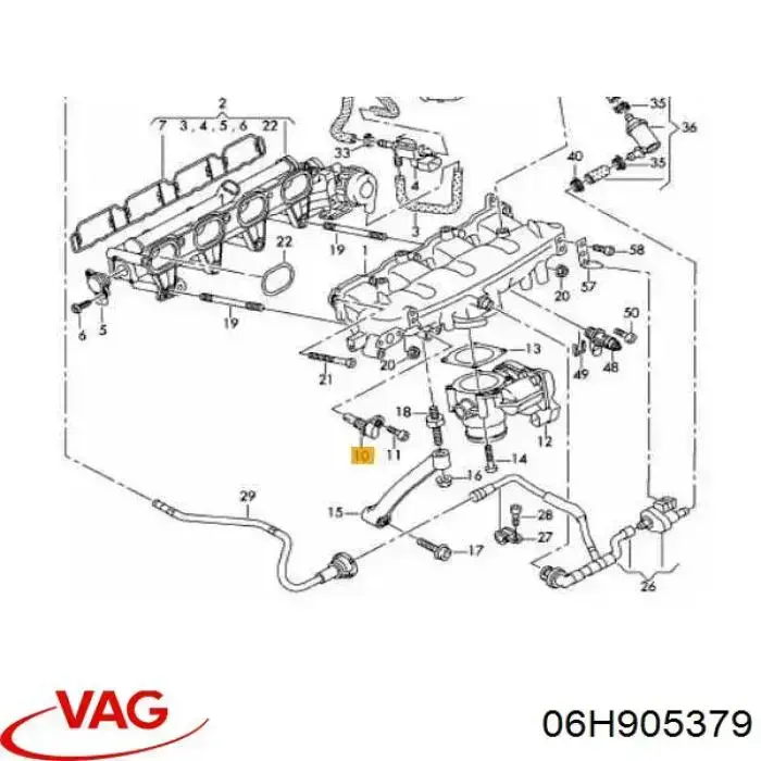 06H905379 VAG датчик температури