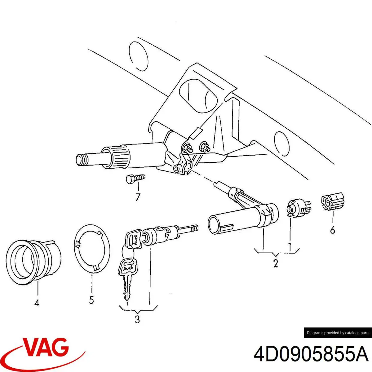 4D0905855A VAG сравнить цены на Автопро
