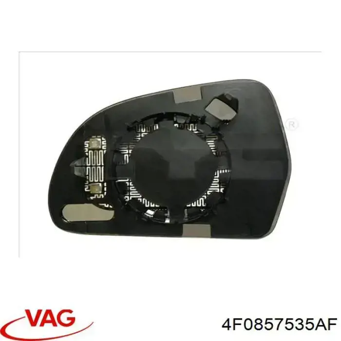 4F0857535AF VAG Зеркальный элемент зеркала заднего вида левого