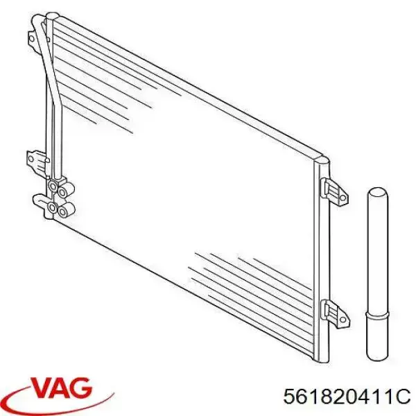 561820411C VAG Радиатор кондиционера
