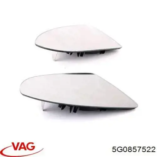 5G0857522 VAG Зеркальный элемент зеркала заднего вида правого