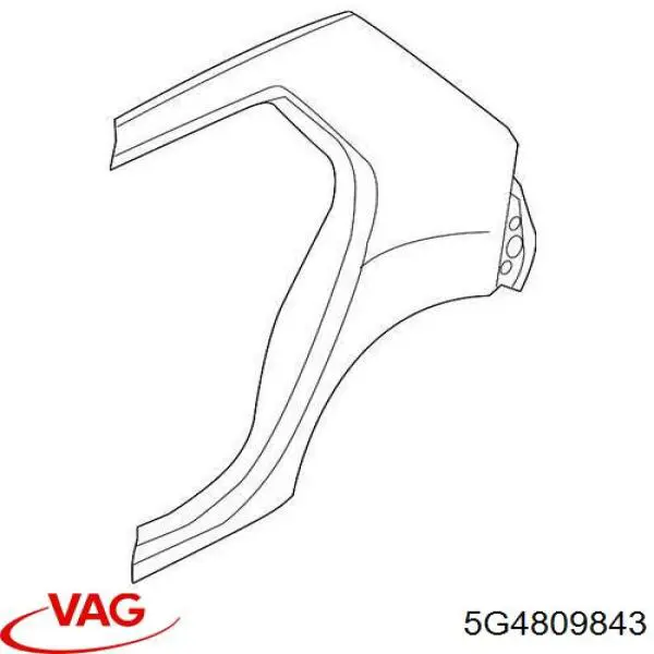 5G4809843 VAG Крыло заднее левое