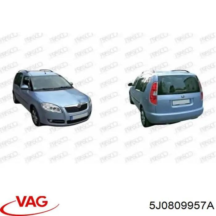 5J0809957A VAG Подкрылок крыла переднего левый