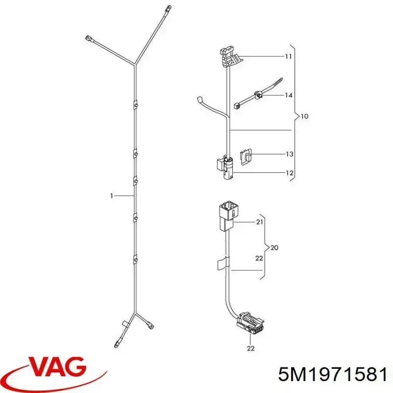 5M1971581 VAG сравнить цены на Автопро