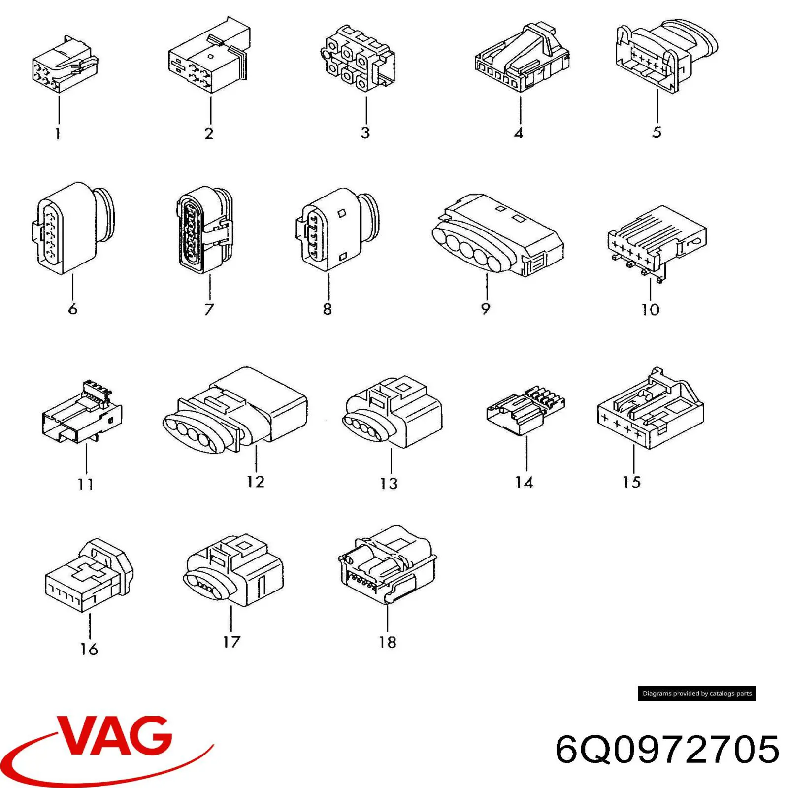 6Q0972705 VAG установка в нас на сто