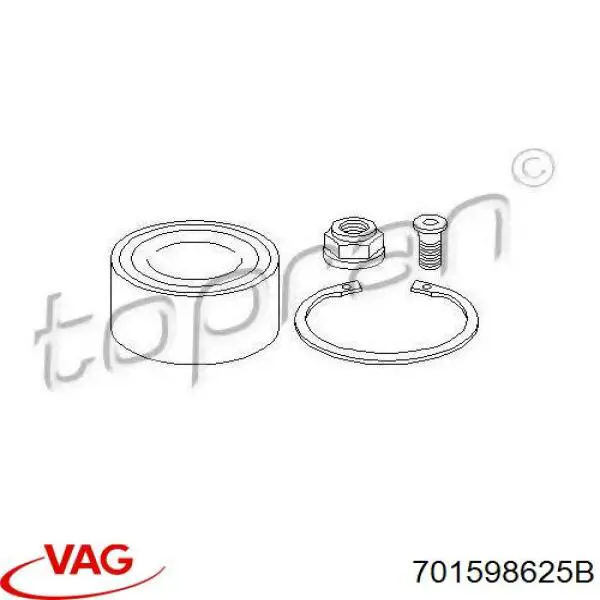 701598625B VAG подшипник ступицы задней
