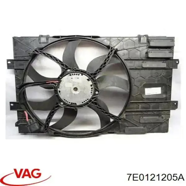 7E0121205A VAG диффузор радиатора охлаждения, в сборе с мотором и ...