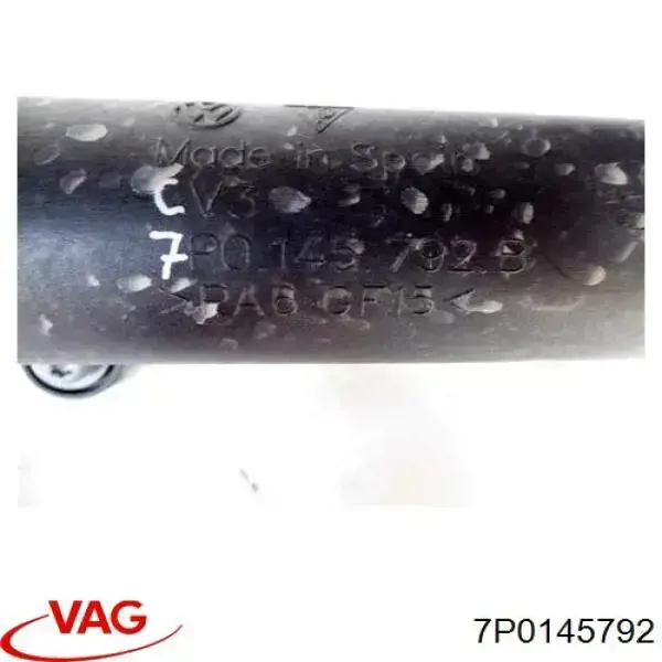 7P0145792 VAG Шланг (патрубок) интеркуллера нижний