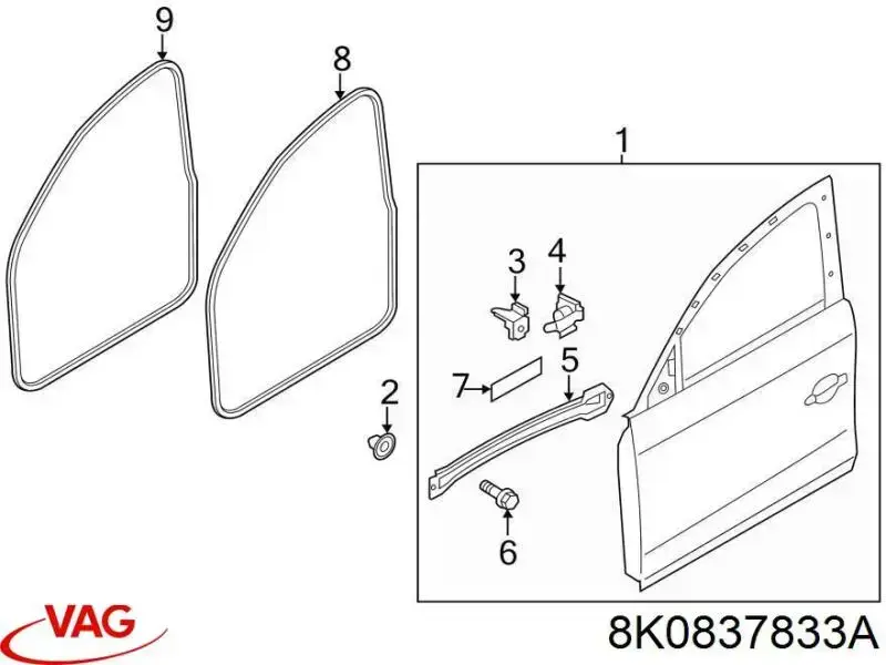 8K0837833A VAG сравнить цены на Автопро