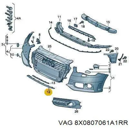 8X0807061A1RR VAG сравнить цены на Автопро