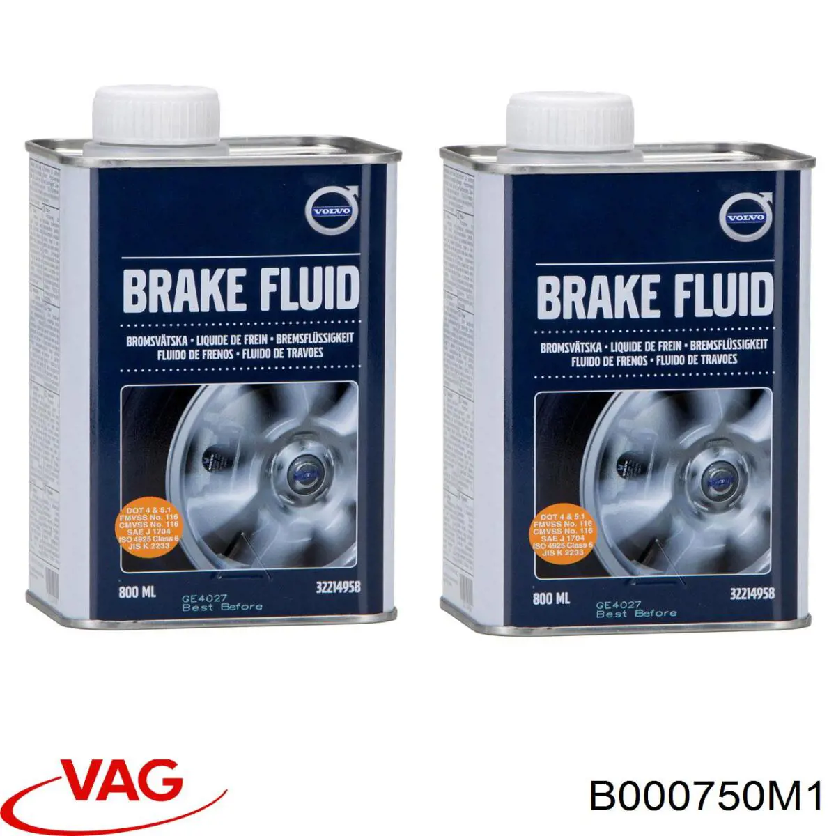 Тормозная жидкость VAG BRAKE FLUID DOT 4 0.25 л B000750M1 купить в Украине