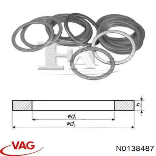 N0138487 VAG Прокладка пробки поддона двигателя