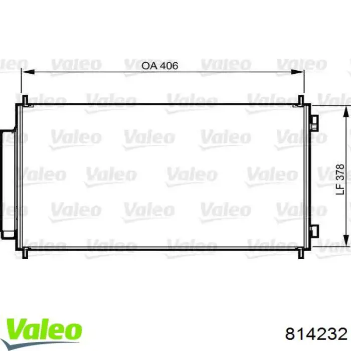 814232 VALEO радиатор кондиционера