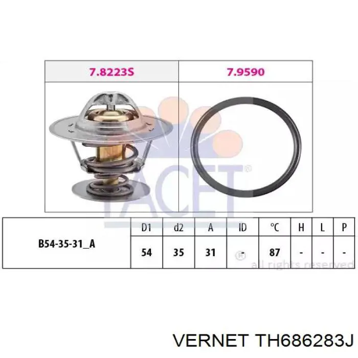 TH6862.83J Vernet термостат