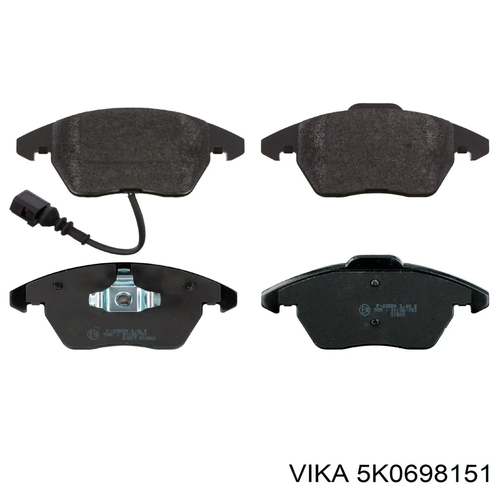 5K0698151 Vika колодки тормозные передние дисковые