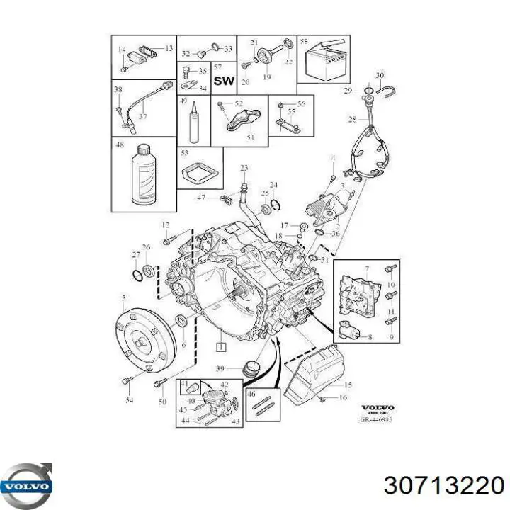 30713220 Volvo Прокладка пробки поддона АКПП