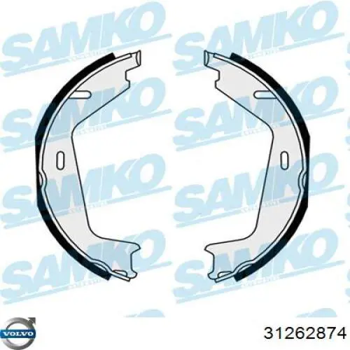 31262874 Volvo Колодки ручника (стояночного тормоза)