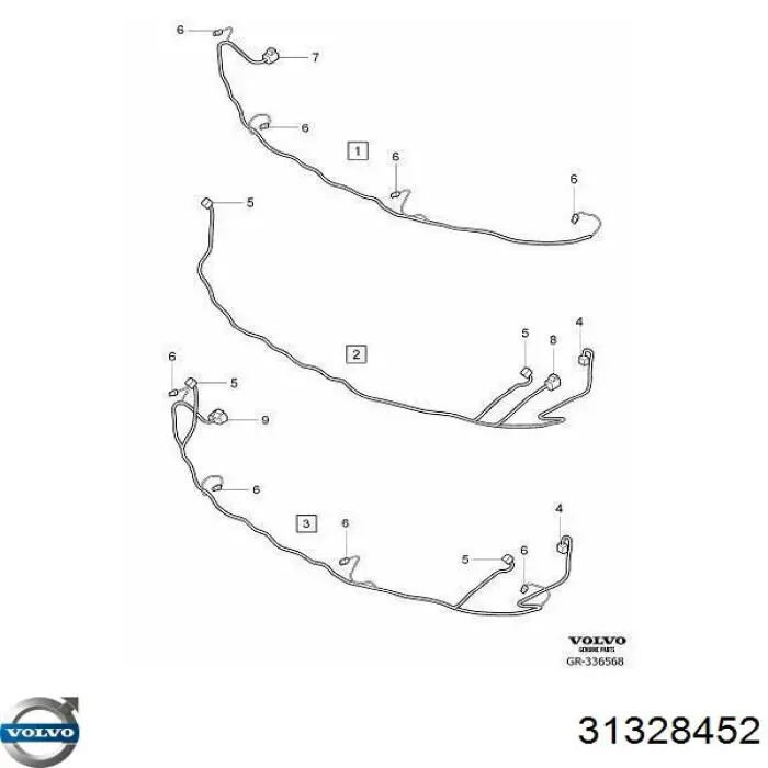 31328452 Volvo разъём датчика парковки передний и задний