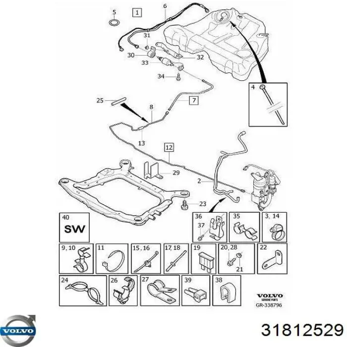 31812529 Volvo насос топливный