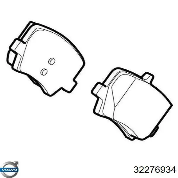32276934 Volvo колодки тормозные задние хс40 brake pad kit