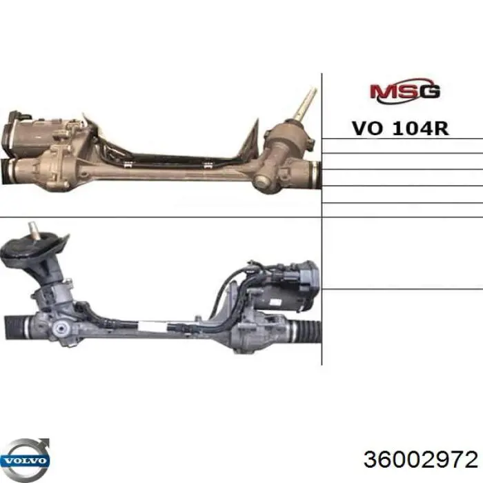 36002972 Volvo рейка рулевая