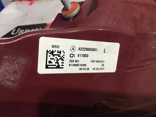 A2229065601 Mercedes фонарь задний левый