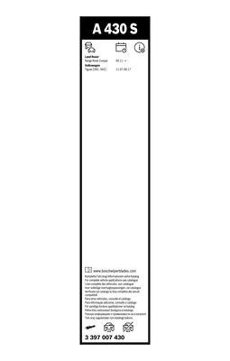 3397007430 Bosch щетка-дворник лобового стекла, комплект из 2 шт.