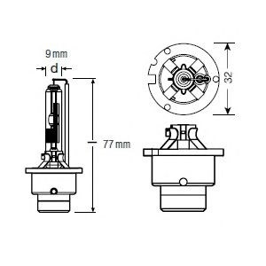 66250 Osram лампочка ксеноновая