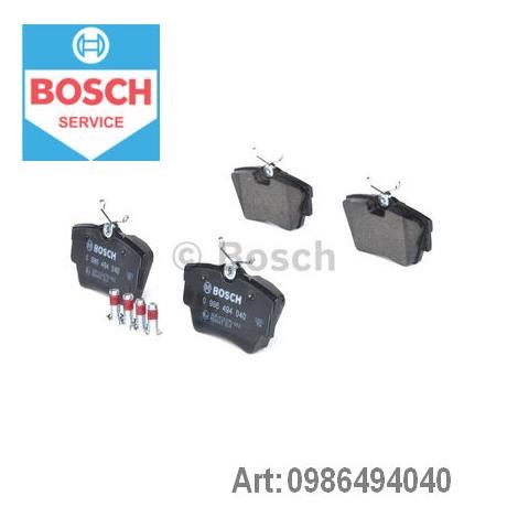 0986494040 Bosch колодки тормозные задние дисковые