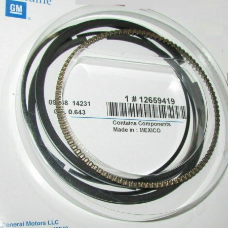 12665165 General Motors кольца поршневые на 1 цилиндр, std.