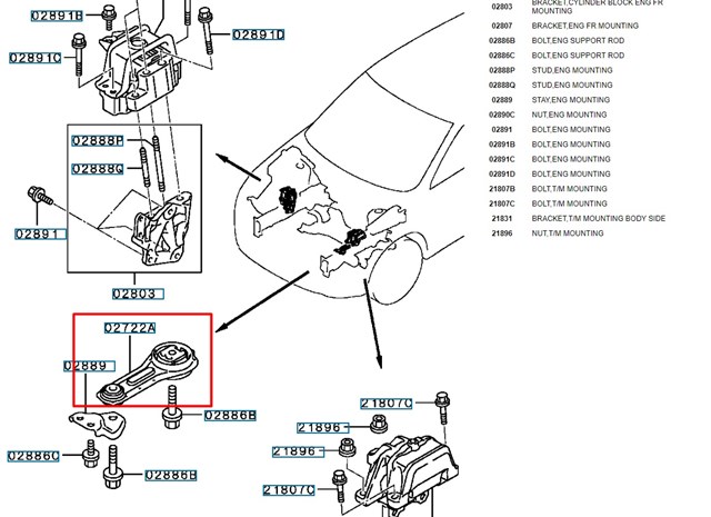 1092A223 Mitsubishi подушка (опора двигателя передняя)