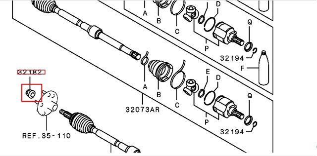 MB515403 Mitsubishi гайка крепежная
