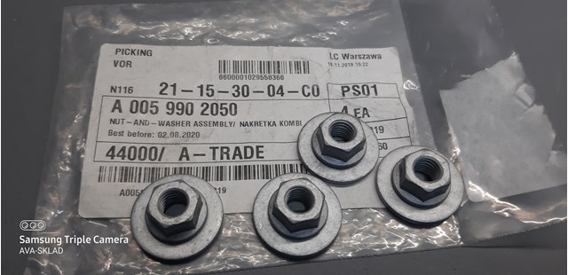 A0059902050 Mercedes гайка металева, самостопорна