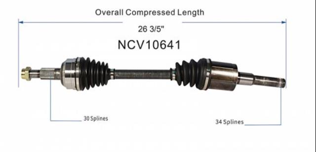 20906474 General Motors полуось передняя левая equinox 10-17 2,4