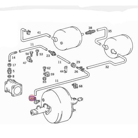 A0004316307 Mercedes клапан вакуума тормозов