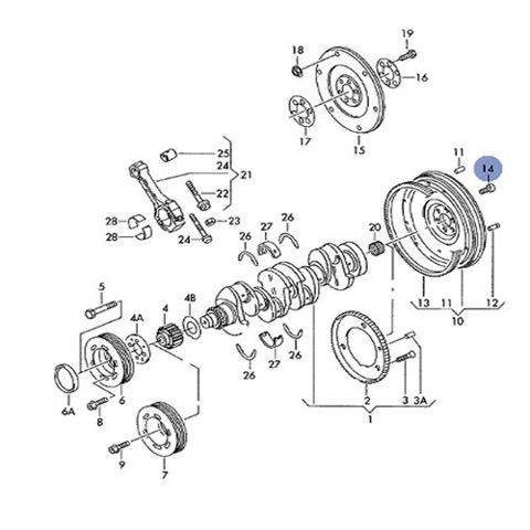 90665001 VAG болт крепления маховика