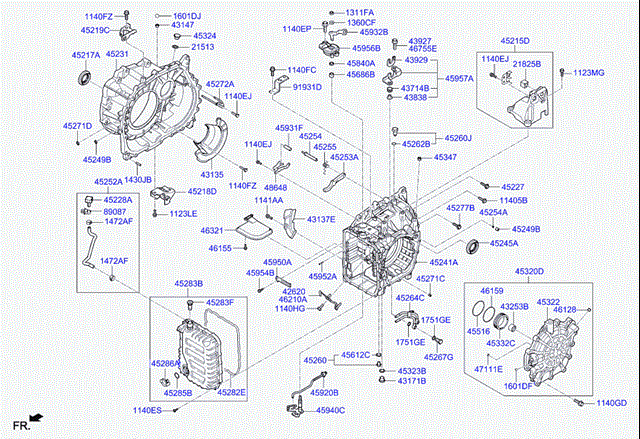 452803B010 Hyundai/Kia крышка коробки передач задняя