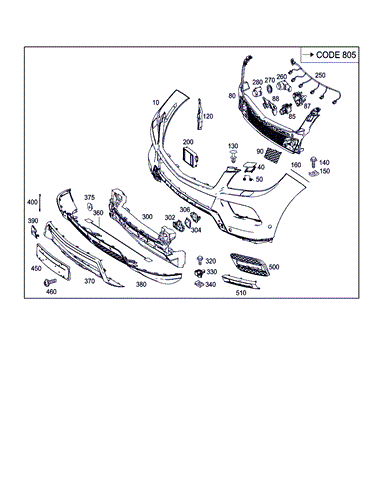 A1668850181 Mercedes панель крепления номерного знака переднего