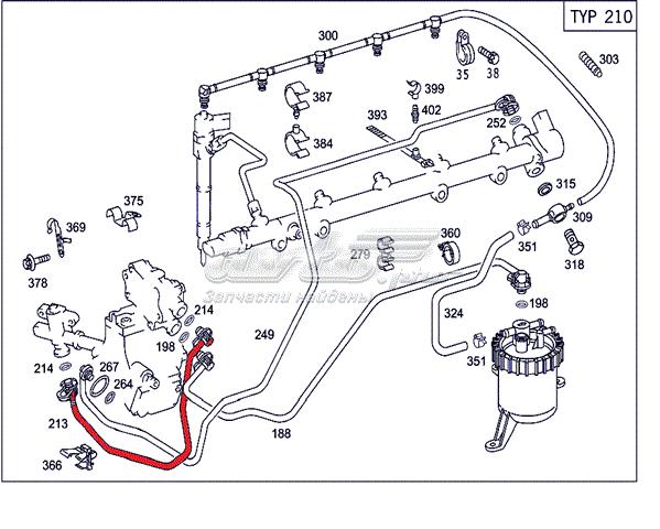A6110703432 Mercedes трубка топливная