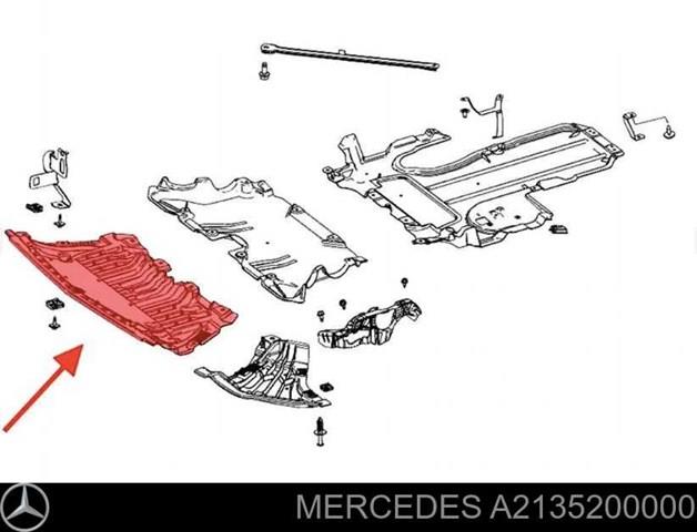 2135200000 Mercedes накладка защитная моторного отсека