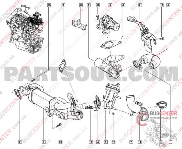 147226560R Renault (RVI) прокладка холодильника egr системы рециркуляции