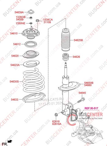 546234H000 Hyundai/Kia пpoклaдкa пpyжины peзинoвaя
